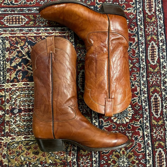 Tony Lama | Shoes | Tony Lama Marbled Brown Western Boots Mens Size Ee ...